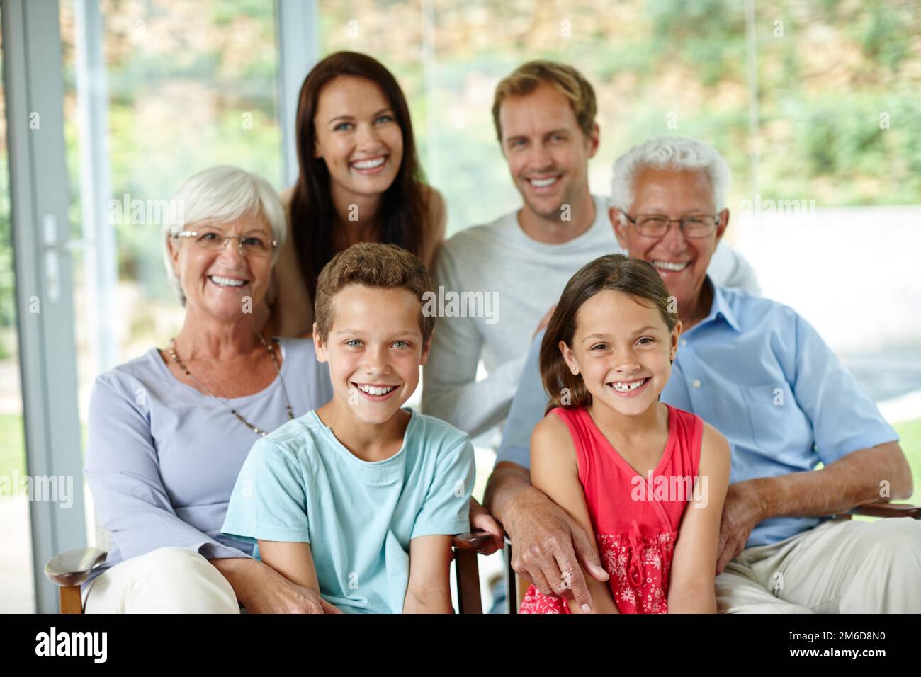 One big, happy family. Portrait of a loving multi-generational family ...