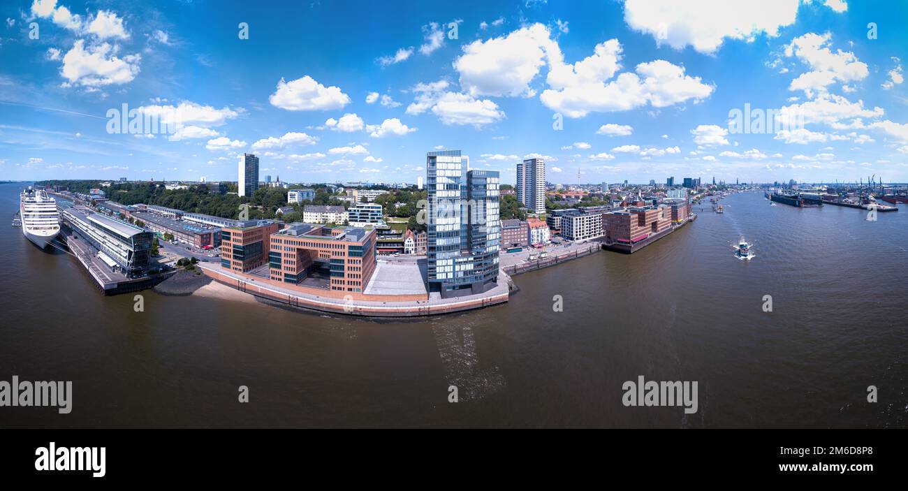 Aerial photo of a harbour area near Altona in Hamburg Stock Photo - Alamy