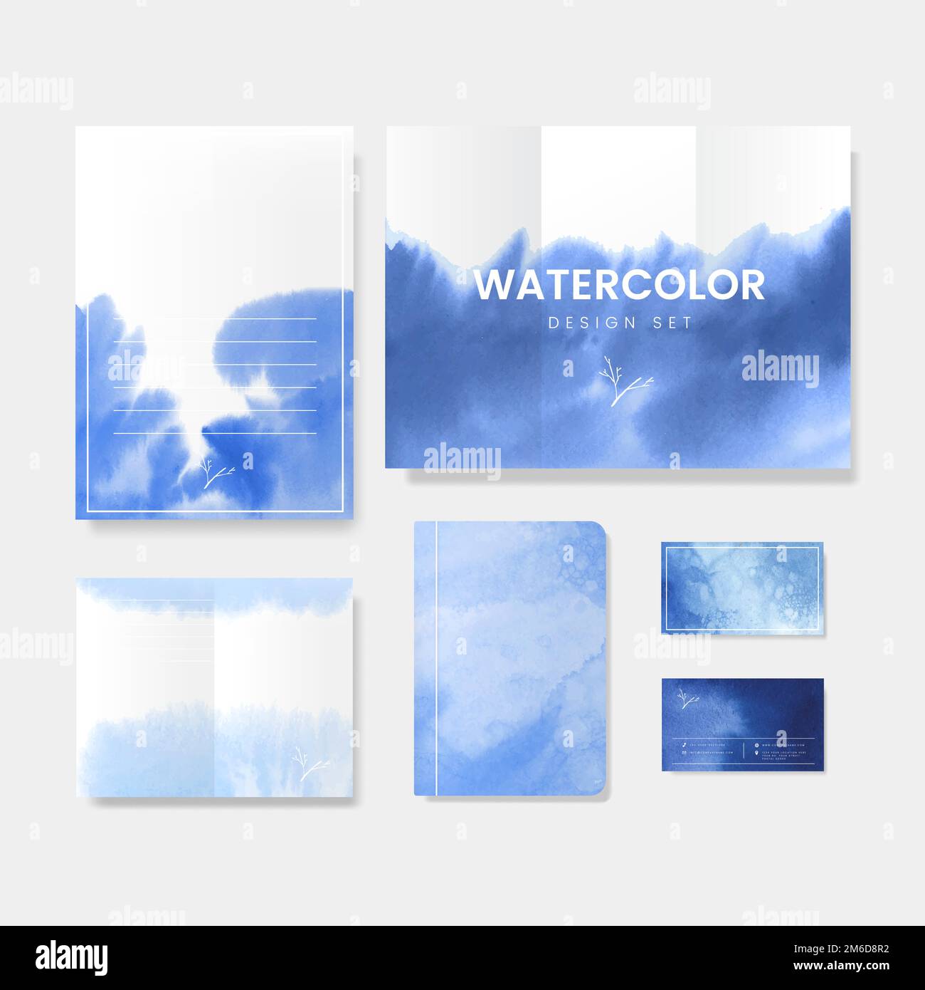 Blue watercolor style banner vector Stock Vector Image & Art - Alamy