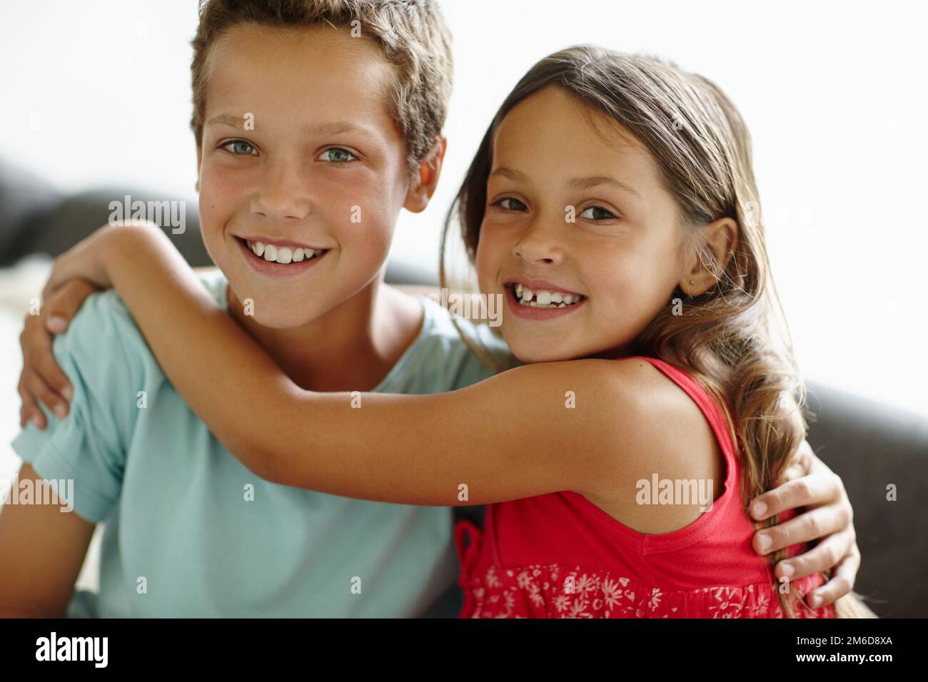 Best of buds. Portrait of an affectionate brother and sister at home ...