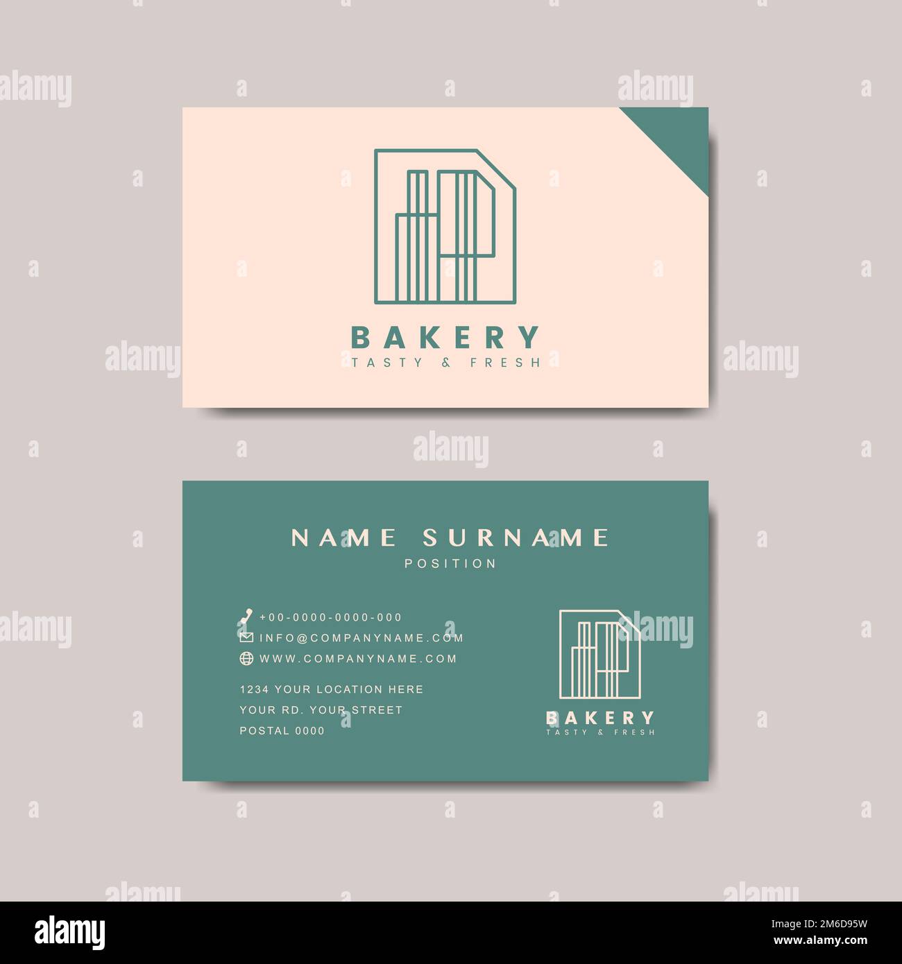 Coffee shop business card template vector Stock Vector Image & Art - Alamy
