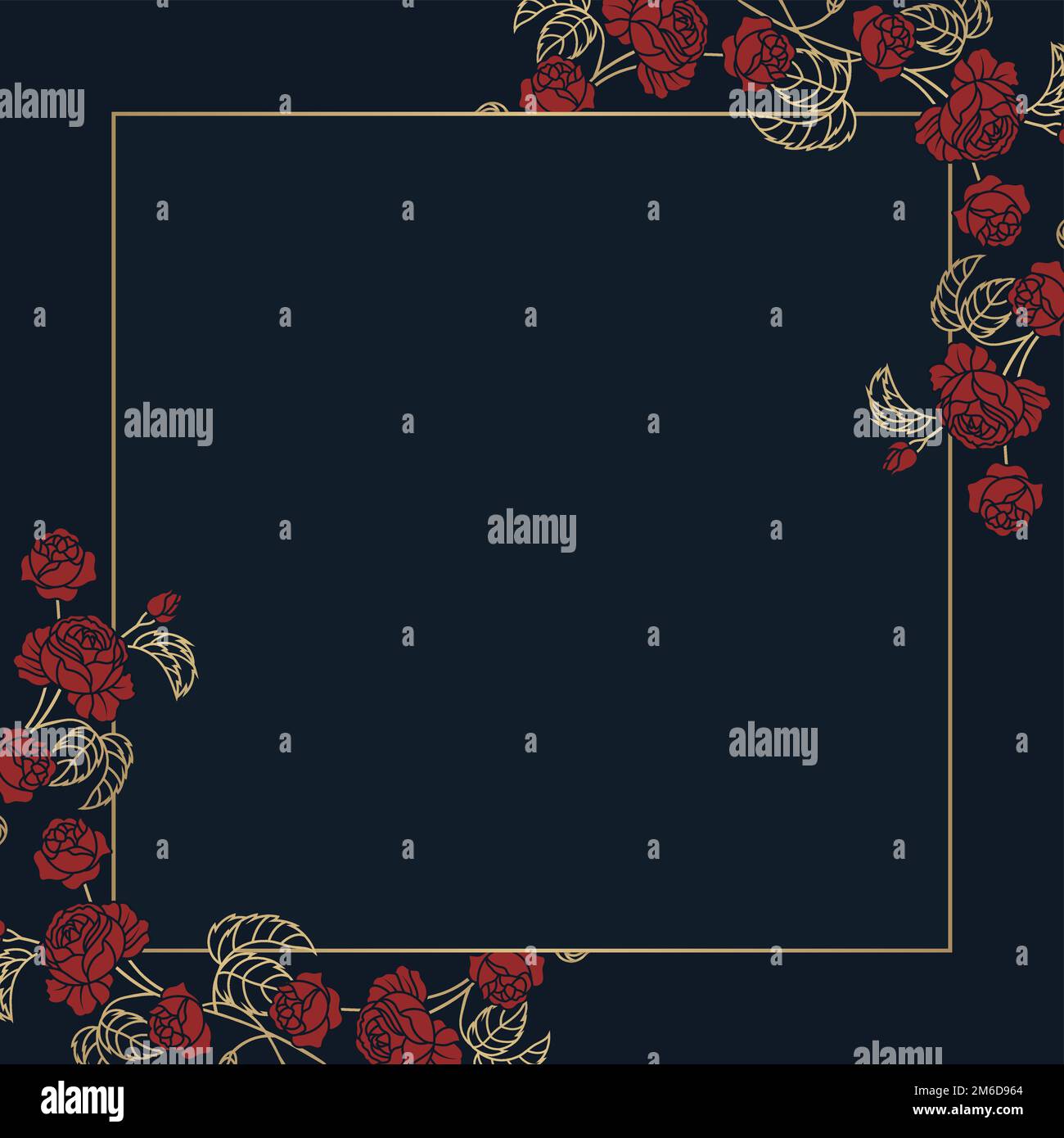 Empty floral frame design vector Stock Vector Image & Art - Alamy