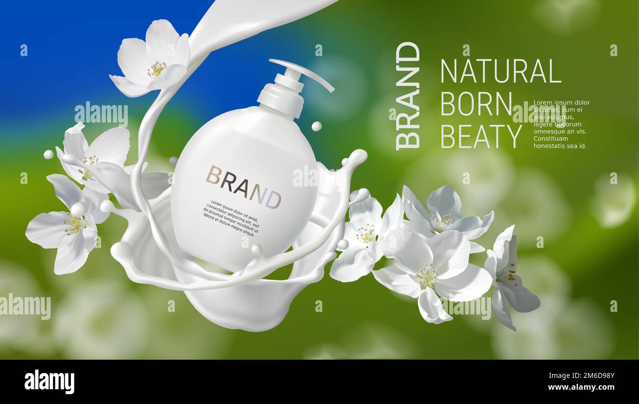 Body cream in hand Stock Vector Images - Alamy