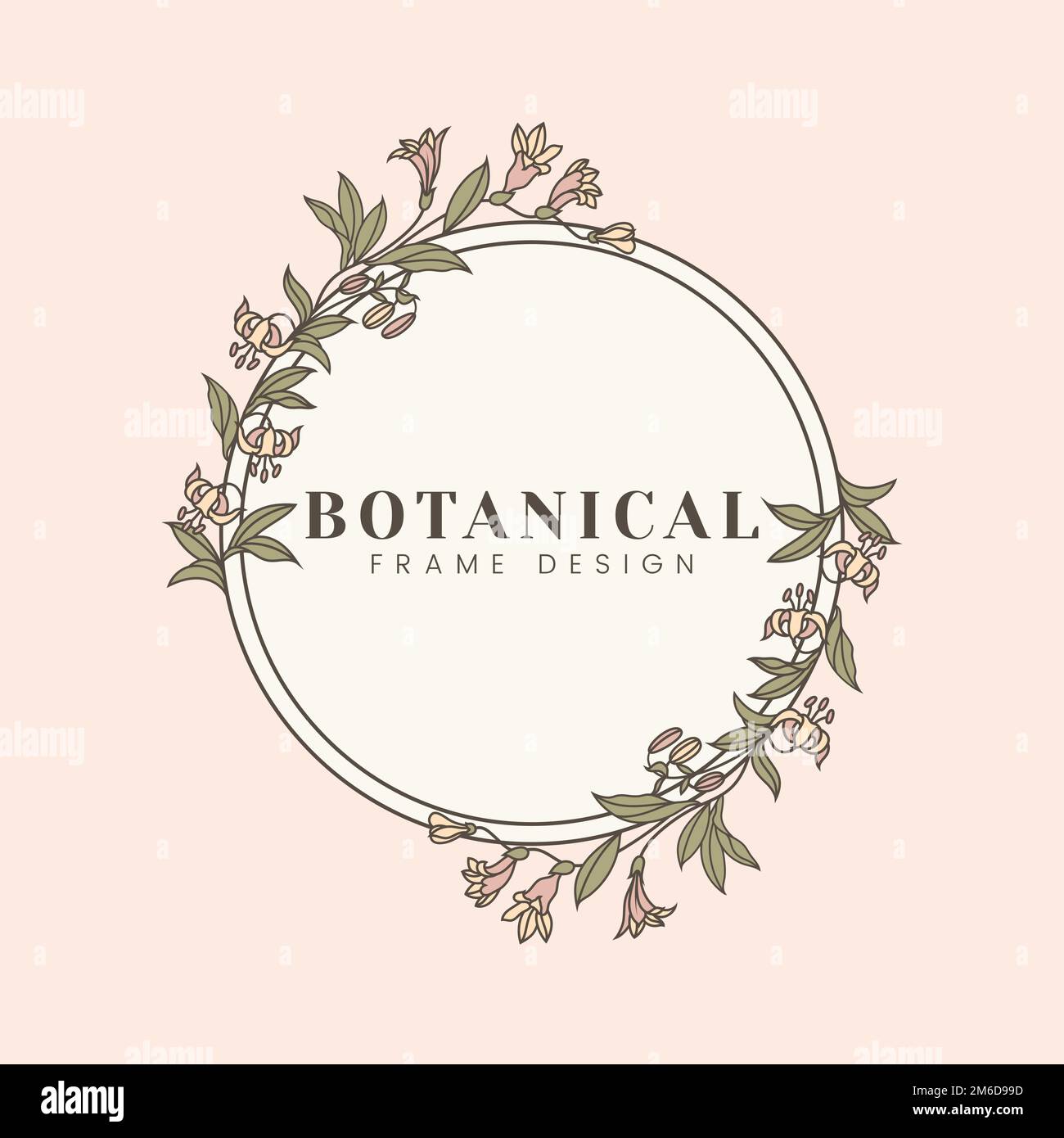 Beautiful botanical frame design mockup Stock Vector Image & Art - Alamy