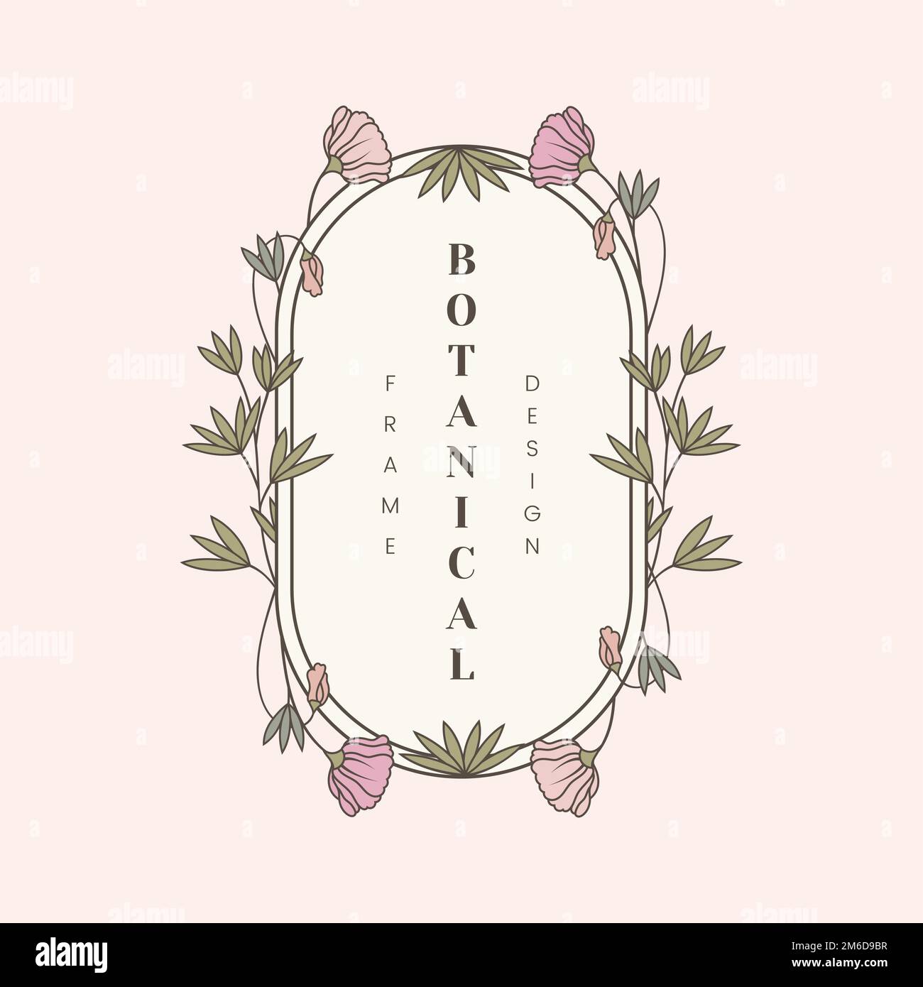 Beautiful botanical frame design mockup Stock Vector Image & Art - Alamy