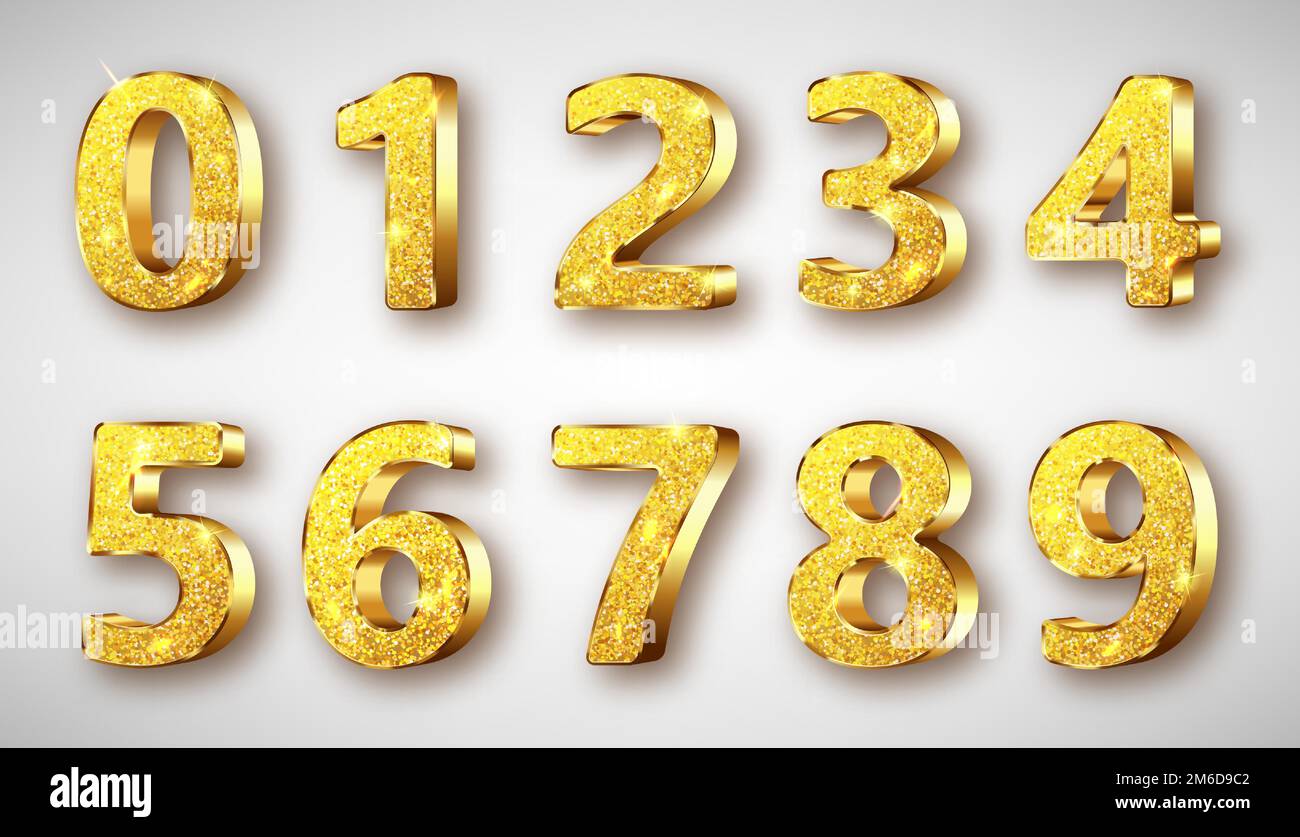 Gold metal number zero hi-res stock photography and images - Alamy