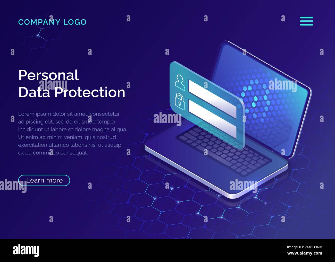 Protecting personal data concept, internet account security guarantee ...