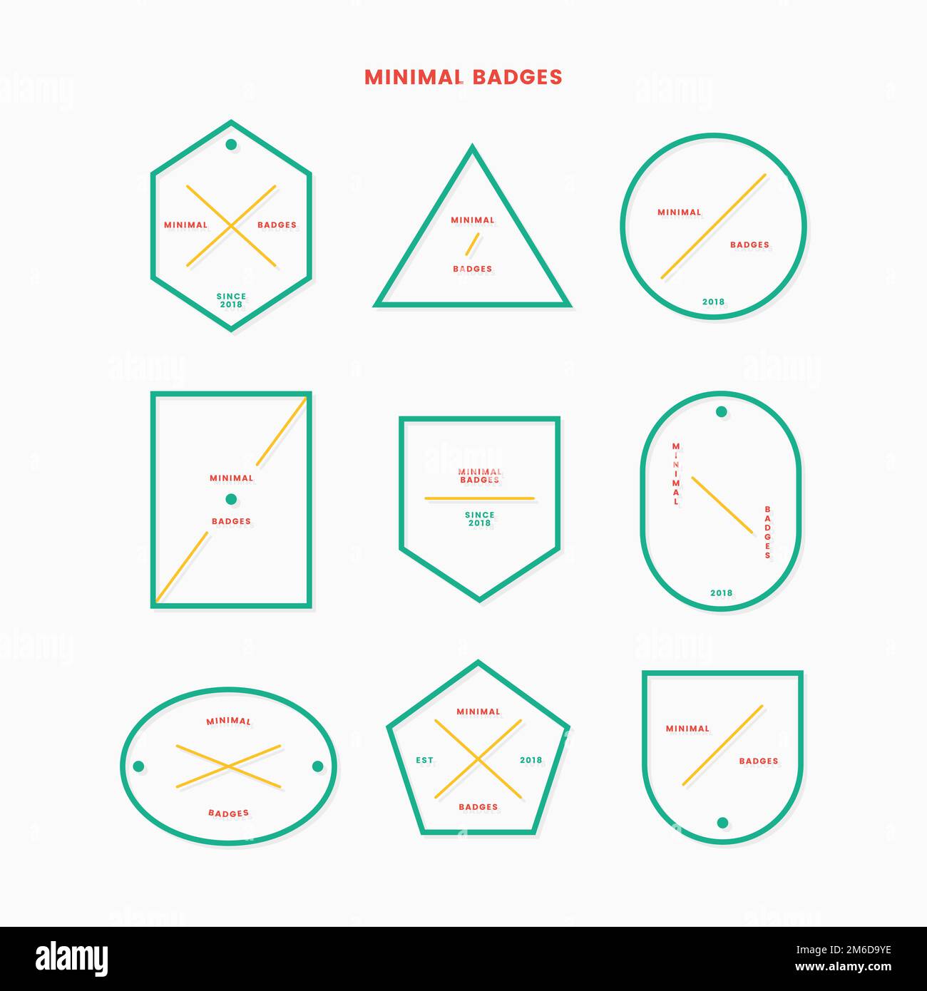 Minimal logos and labels vector set Stock Vector Image & Art - Alamy