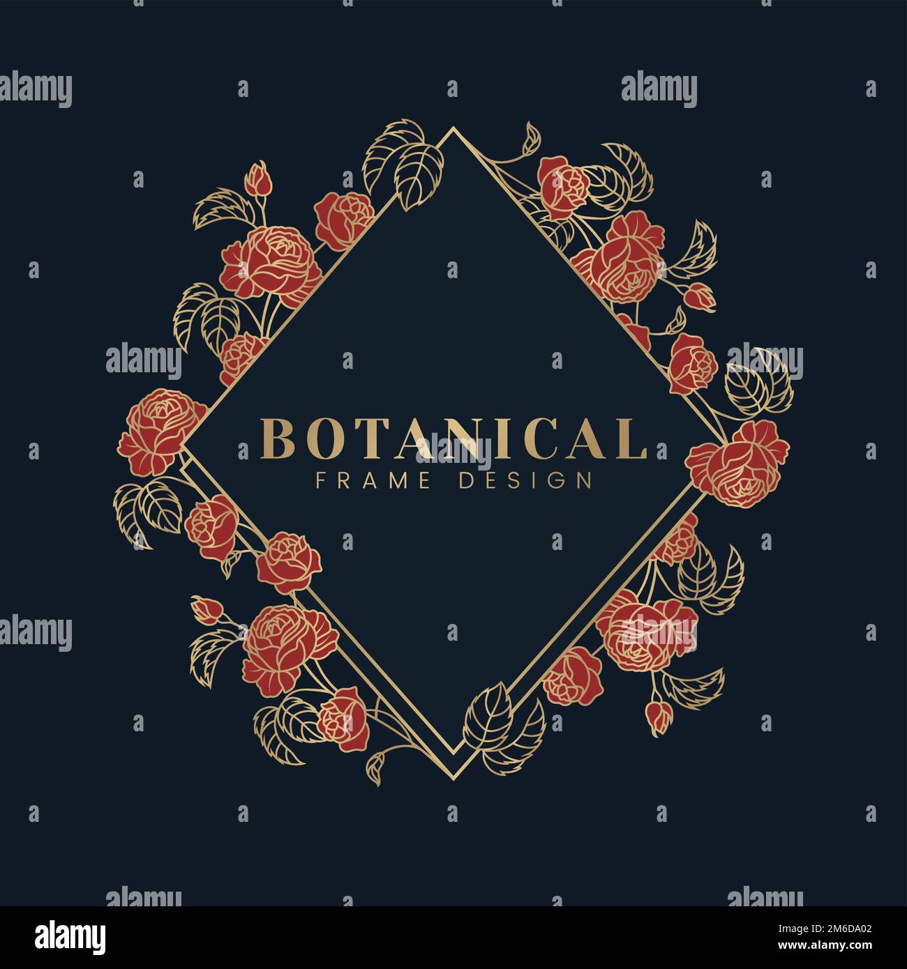 Beautiful botanical frame design mockup Stock Vector Image & Art - Alamy