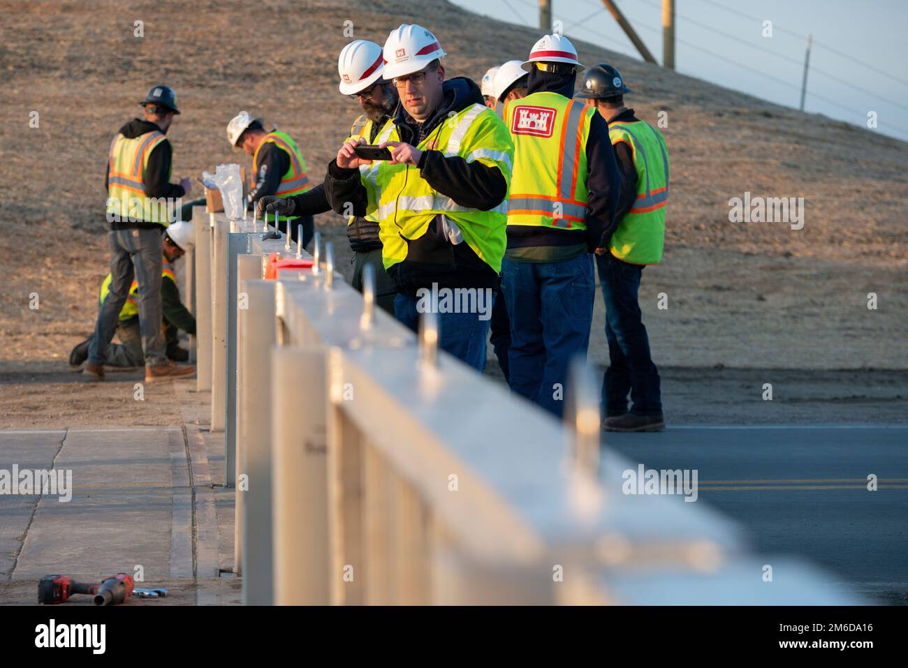 US Army Corps of Engineers, Omaha District members inspect the ...