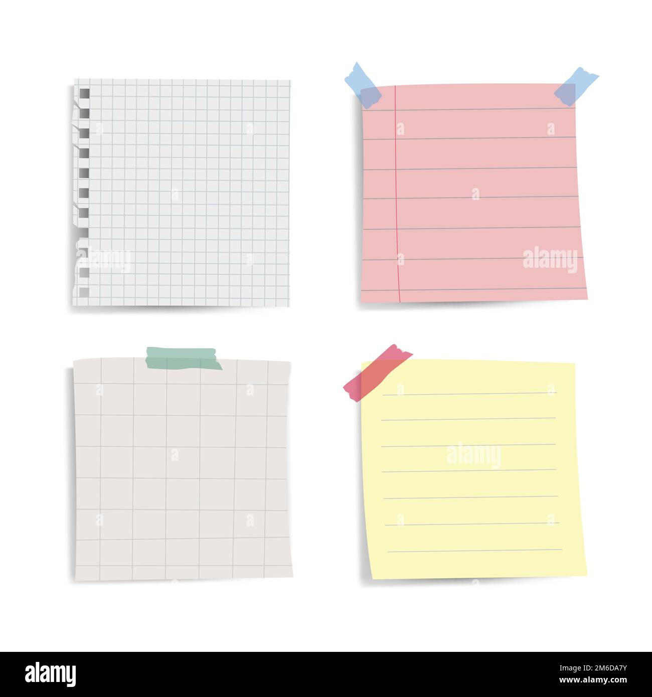 Blank reminder paper notes vector set Stock Vector Image & Art - Alamy