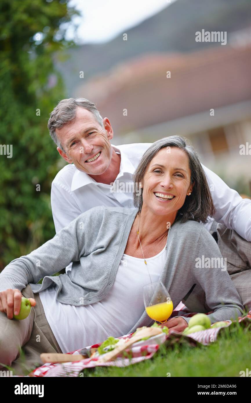 Taking time out for some loving. Portrait of a loving mature couple ...