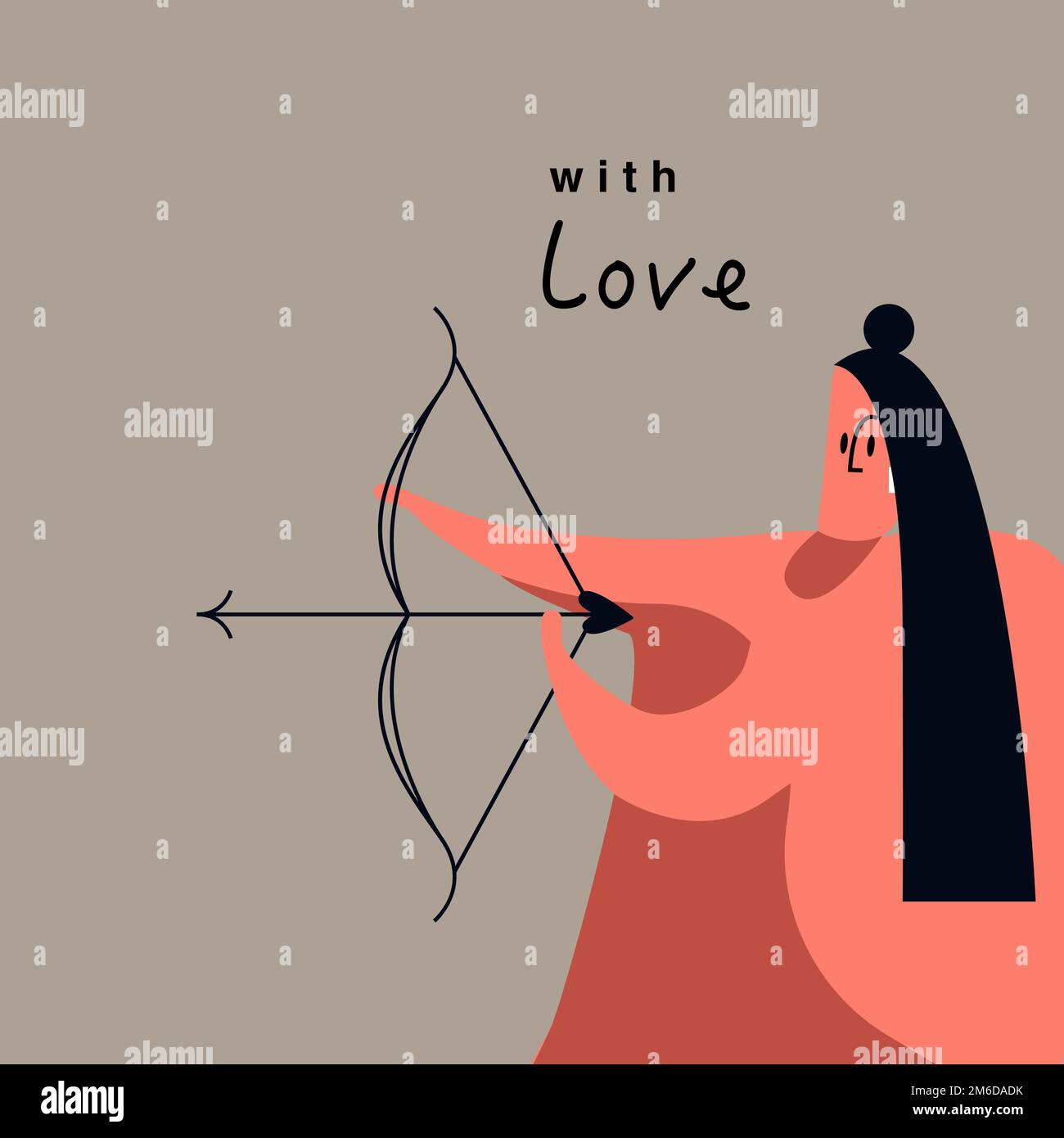 Cupids bow arrow valentines Stock Vector Images - Alamy