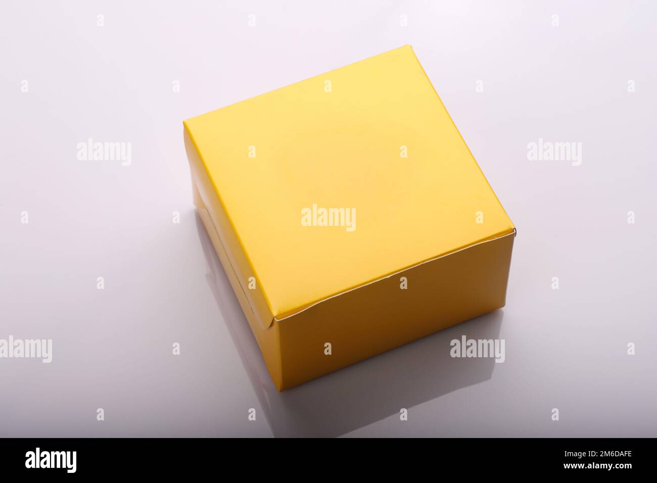 Yellow Blank Paper Box for Food - Burger or Product Packaging Mockup ...