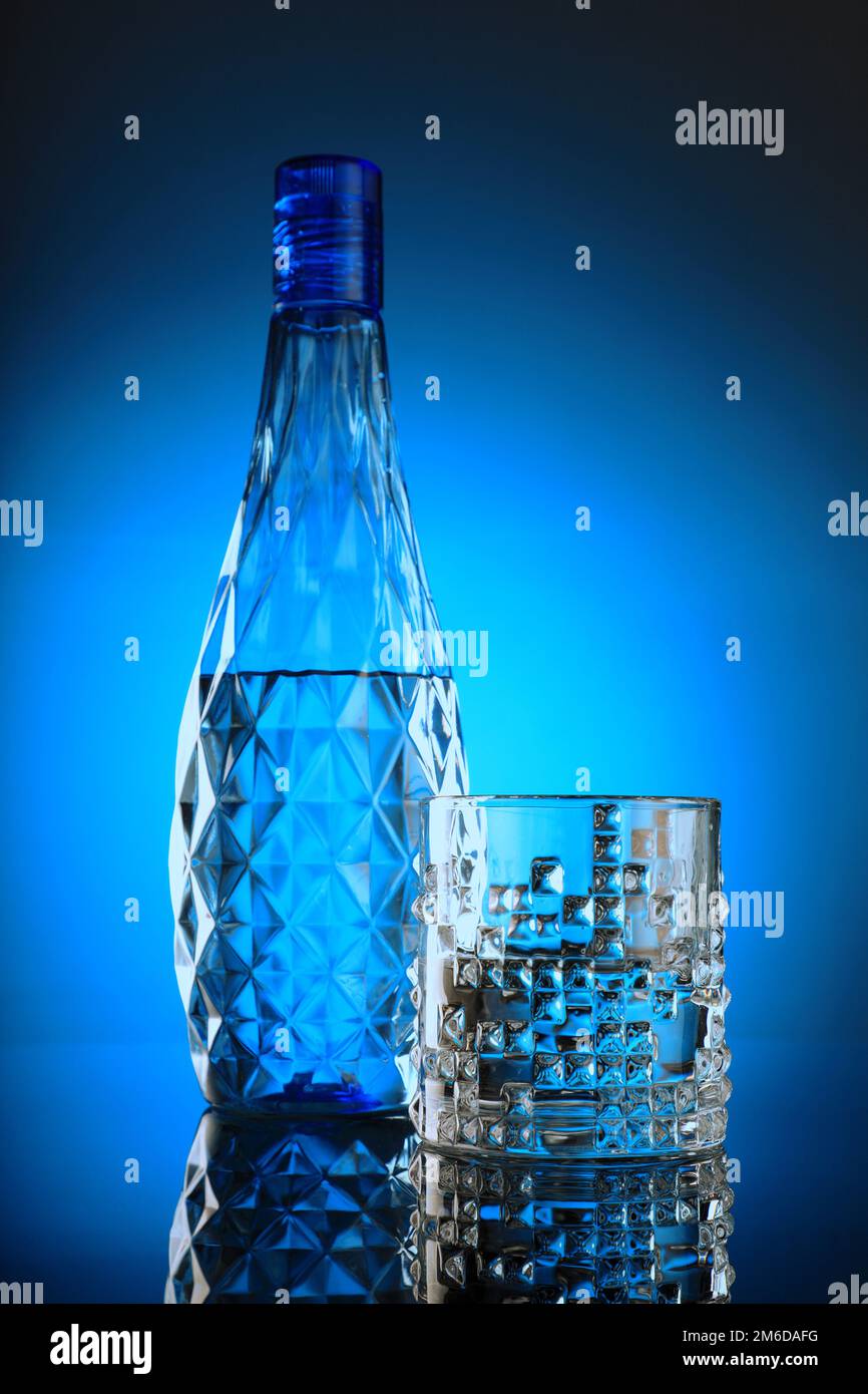 Fresh and clean Drinking water - Glass and Bottle Stock Photo - Alamy