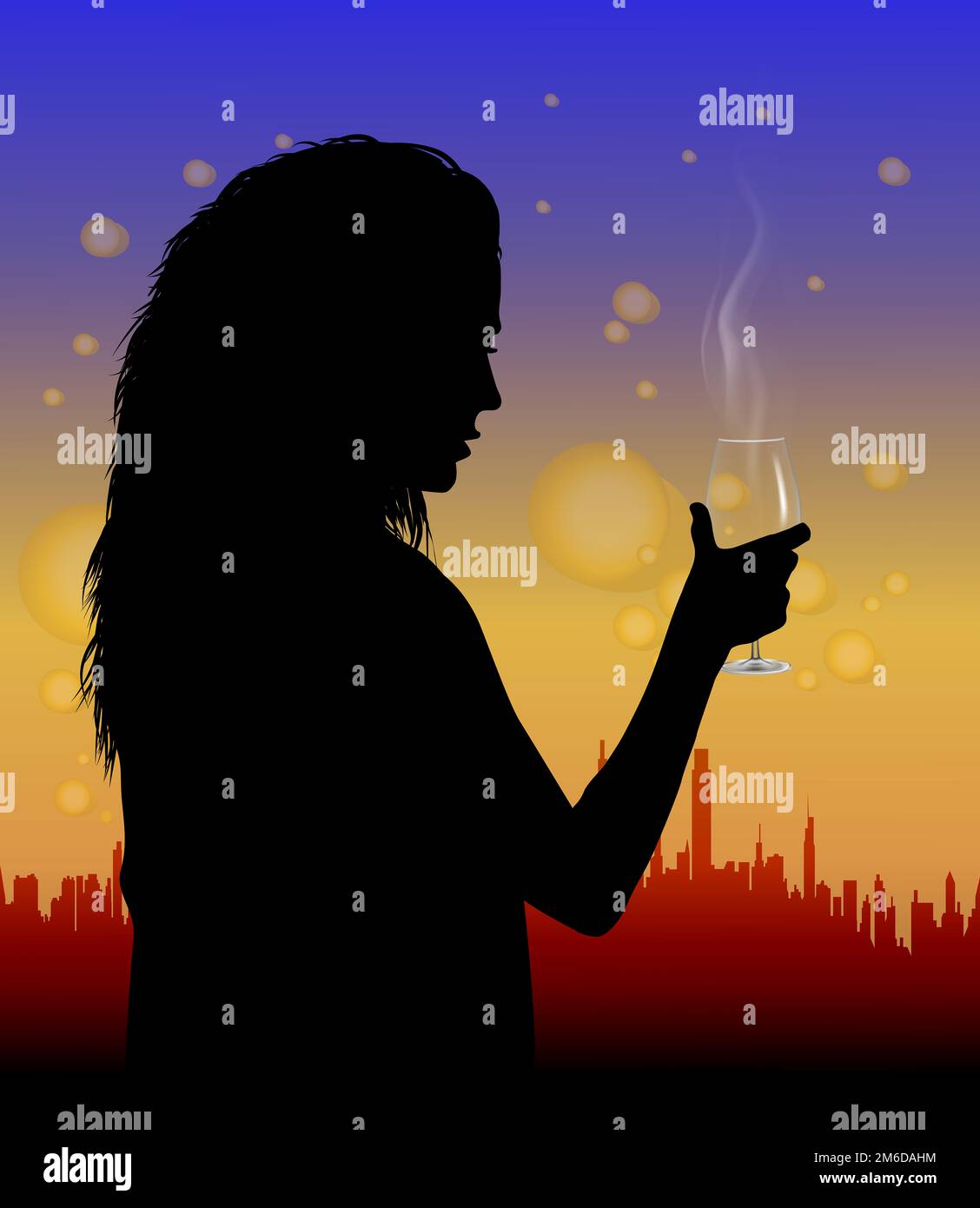 Glass of smoke Stock Photo - Alamy