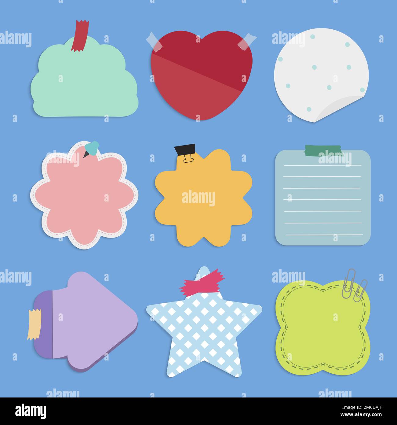 Colorful reminder notes vector set Stock Vector Image & Art - Alamy