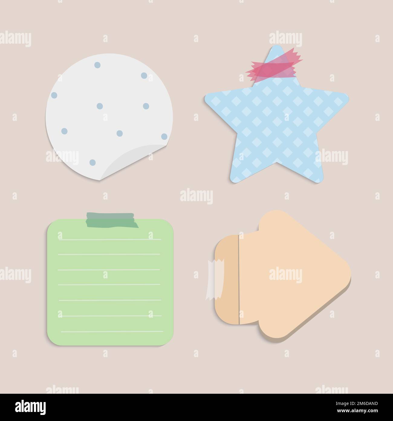 Colorful blank reminder notes vector set Stock Vector Image & Art - Alamy