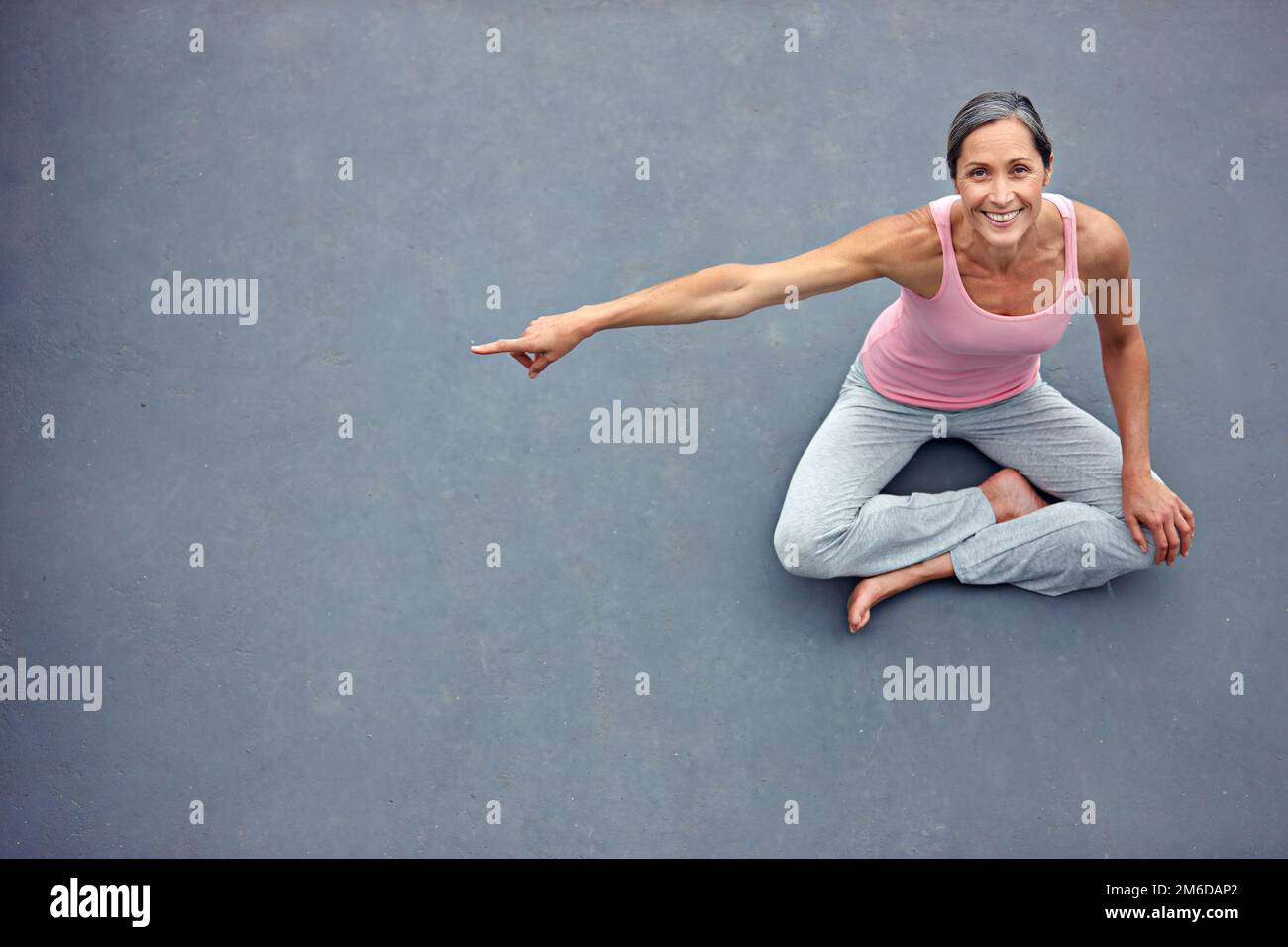 The perfect exercise to relieve stress. High angle portrait of an ...