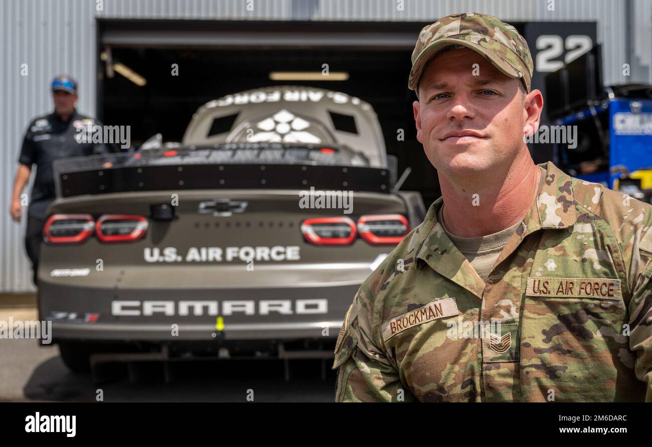 Tech. Sgt. Andrew Brockman, 96th Maintenance Group, stands next to the ...
