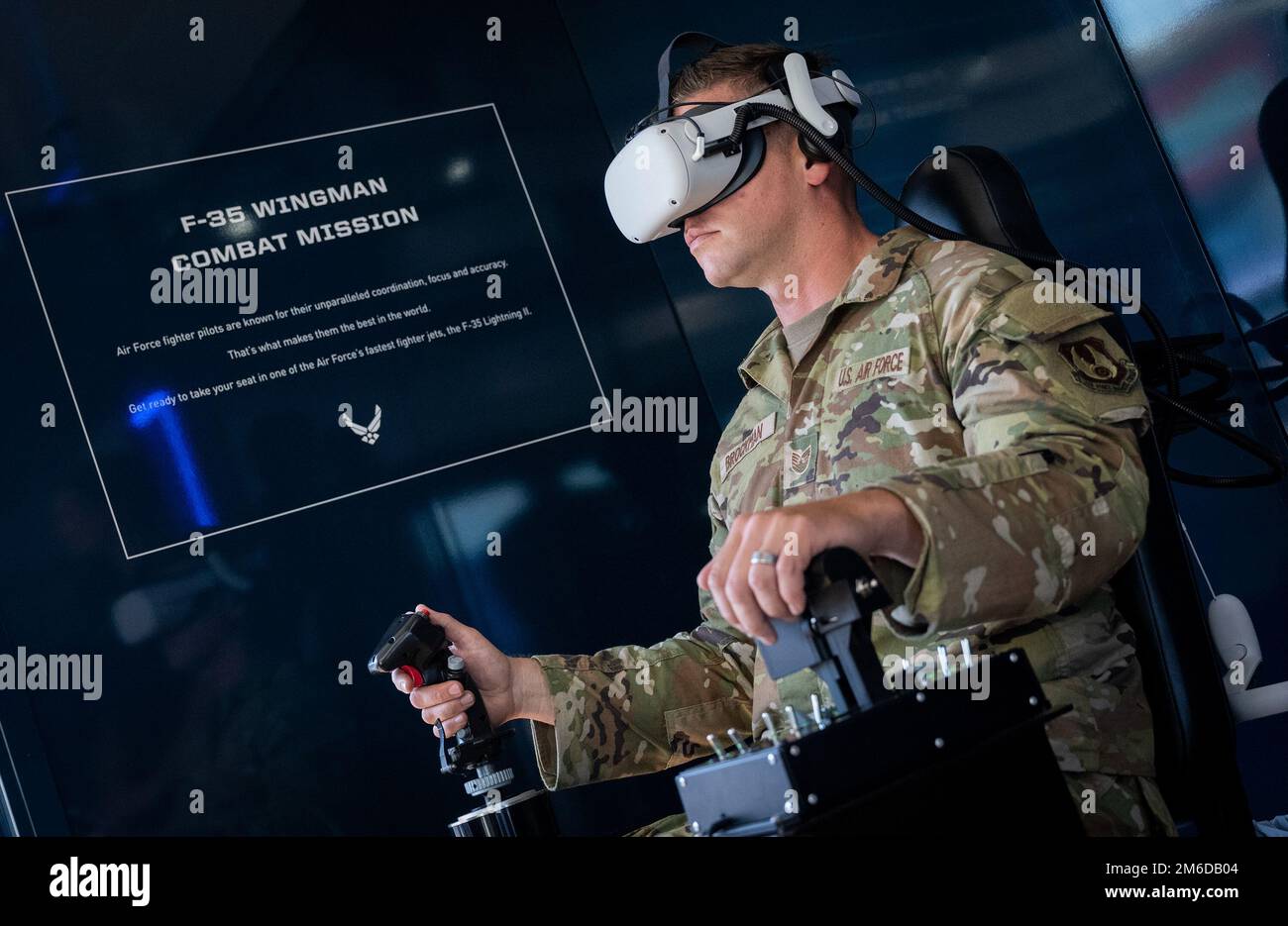Tech. Sgt. Andrew Brockman, 96th Maintenance Group, flies a virtual ...