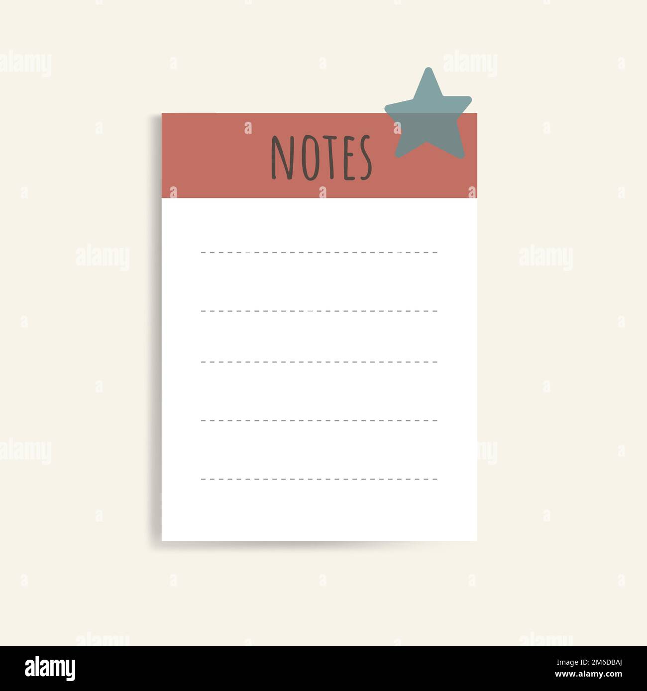 Cute white note paper vector Stock Vector Image & Art - Alamy
