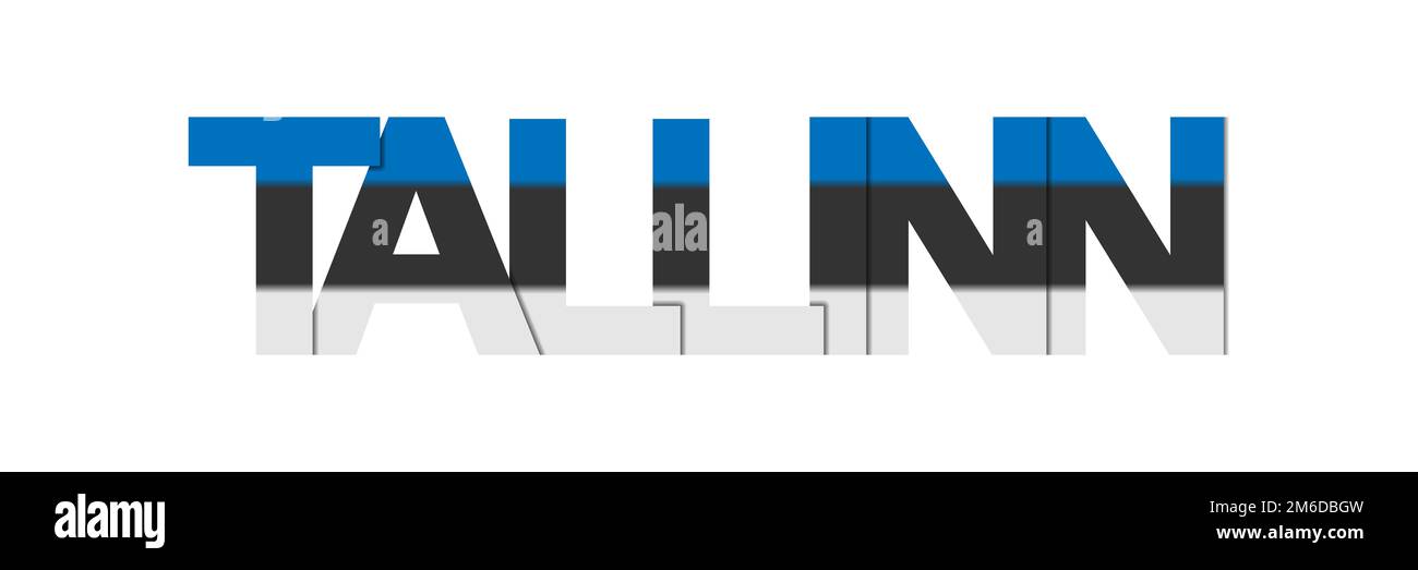 TALLINN. The name of the Estonian capital in the colors of the national ...