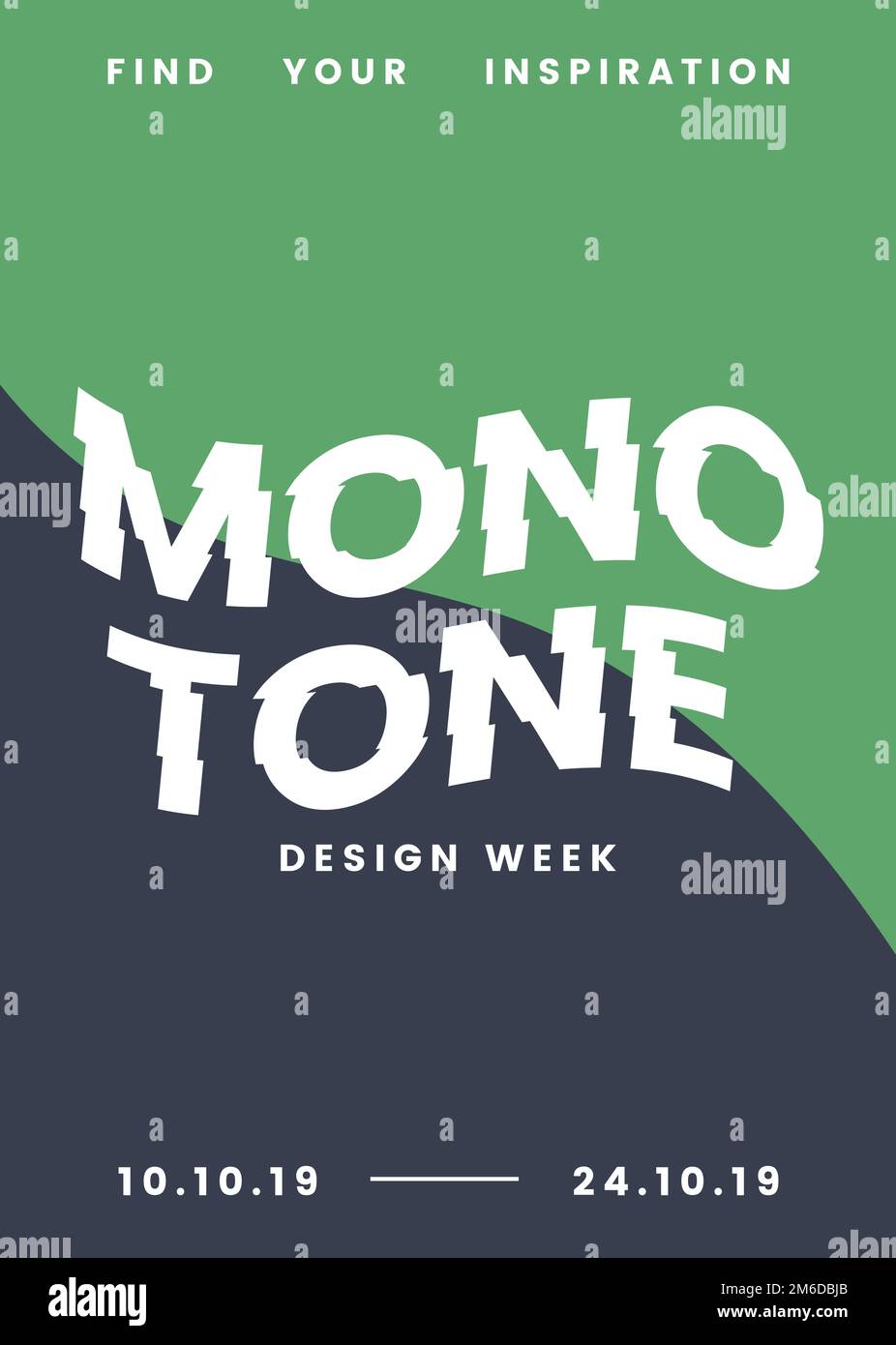 Monotone design week flyer and poster template vector Stock Vector ...