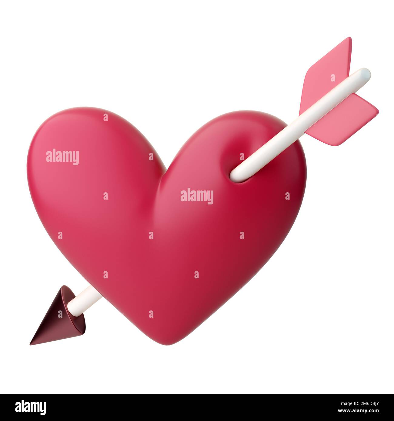 3d heart pierced with arrow icon. Concept of Cupid love , Valentines ...