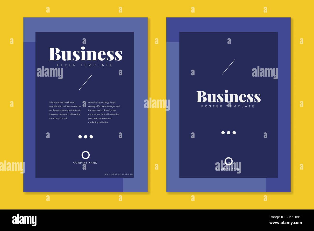 Business invitation flyer template vector set Stock Vector Image & Art ...