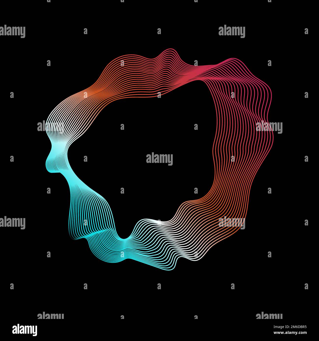 Orange and blue abstract map contour lines banner Stock Vector Image ...