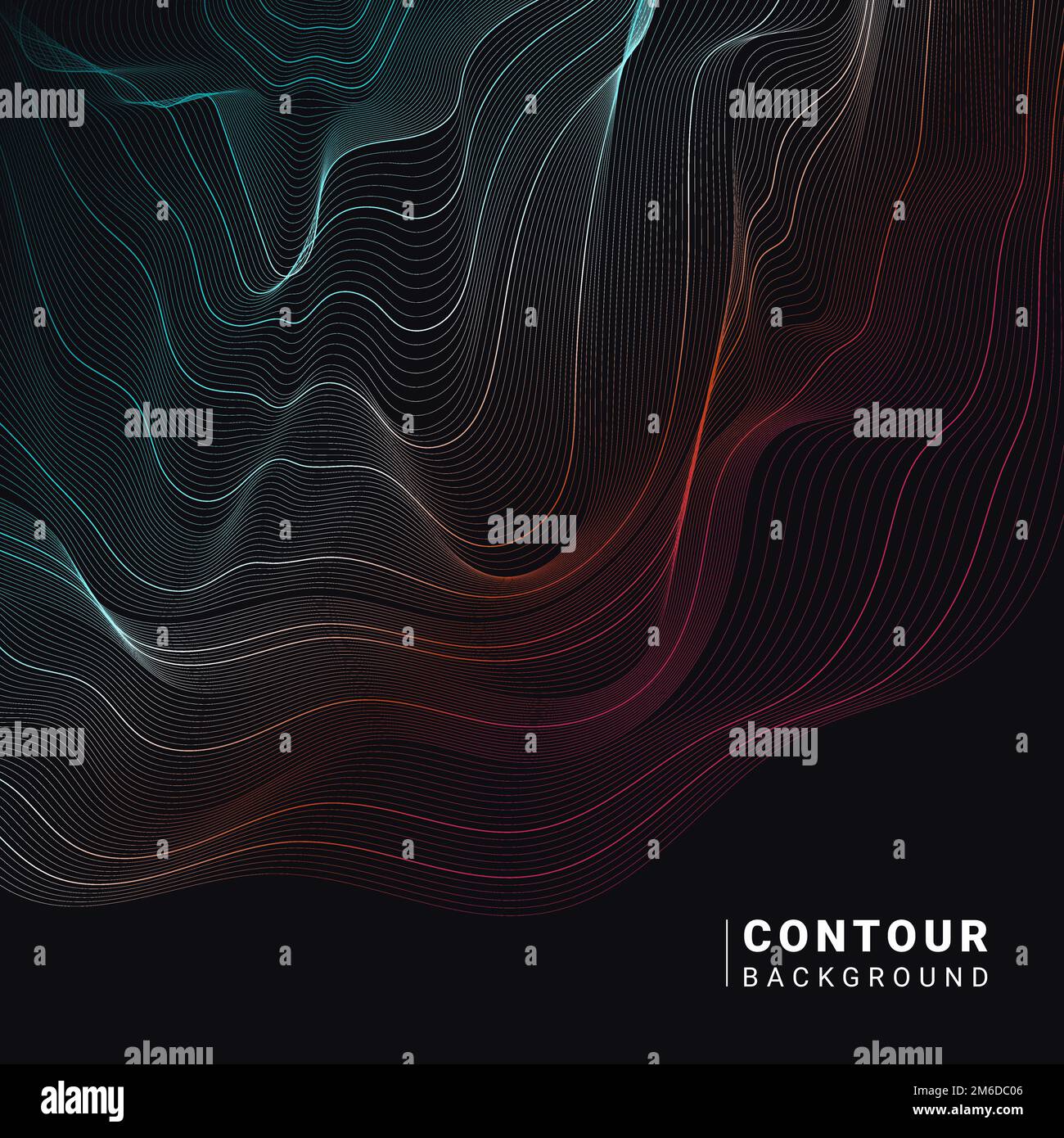 Blue and red abstract map contour lines background Stock Vector Image ...