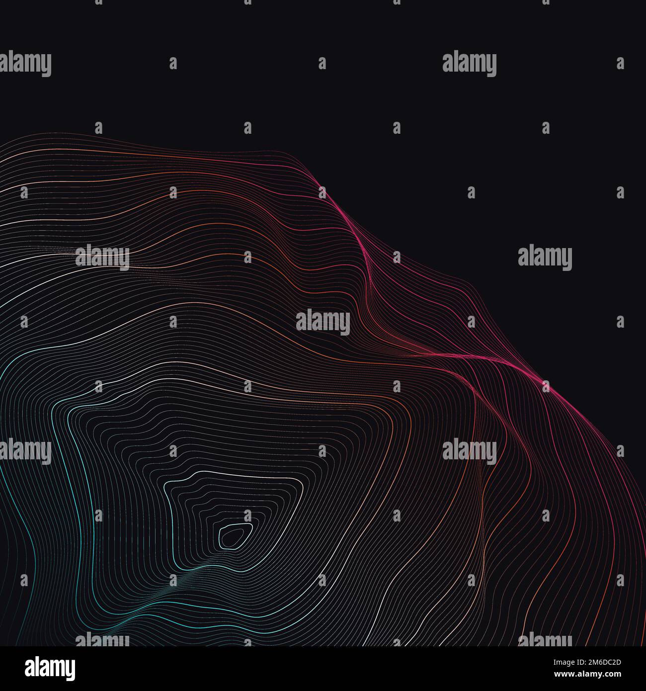 Blue and red abstract map contour lines background Stock Vector Image ...