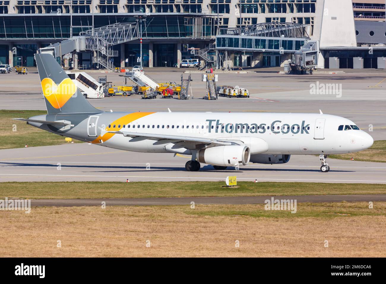 Thomas Cook Airbus A320 airplane Stuttgart airport Stock Photo - Alamy