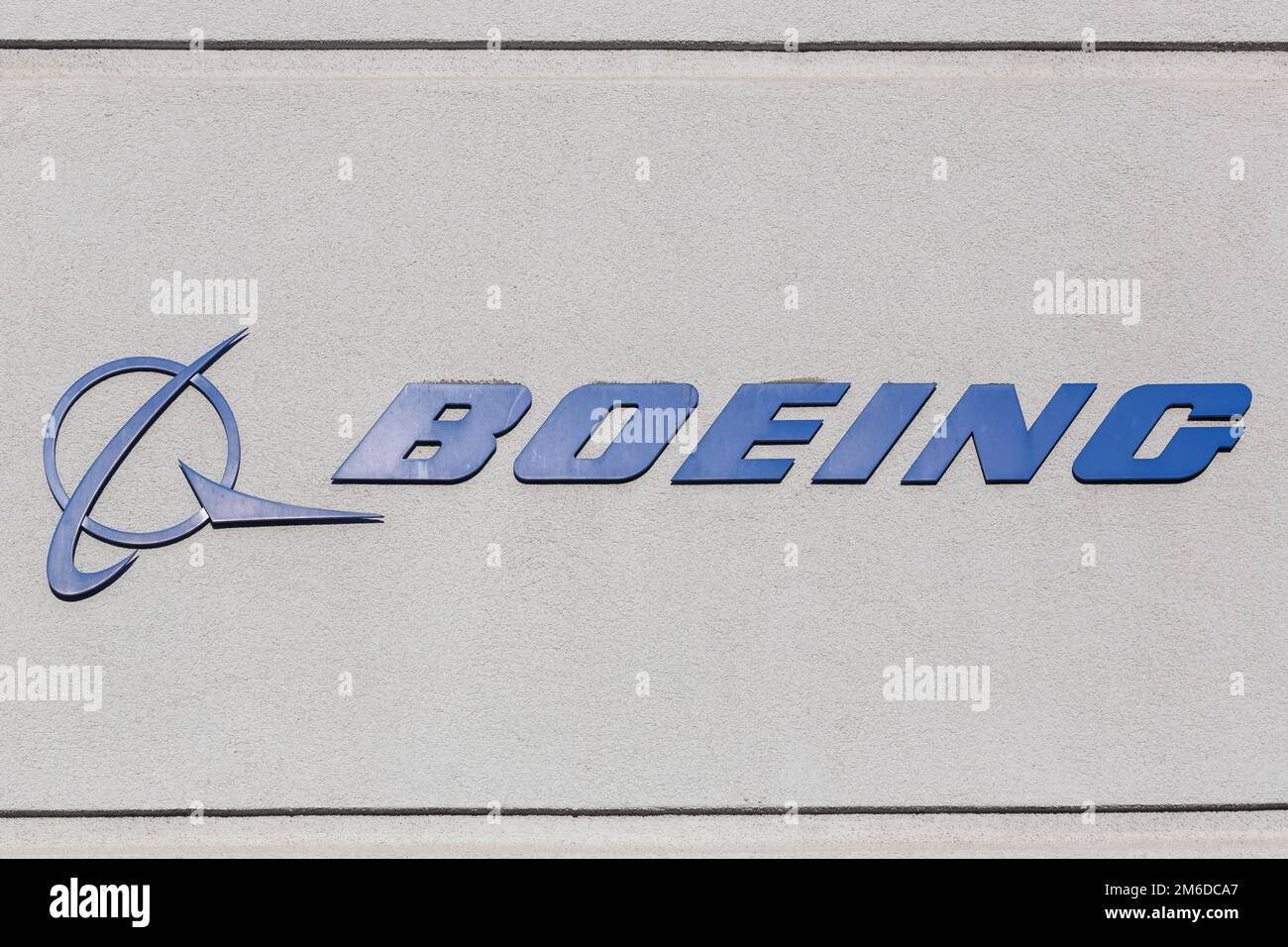 Boeing Logo sign on a building at Los Angeles International Airport LAX ...