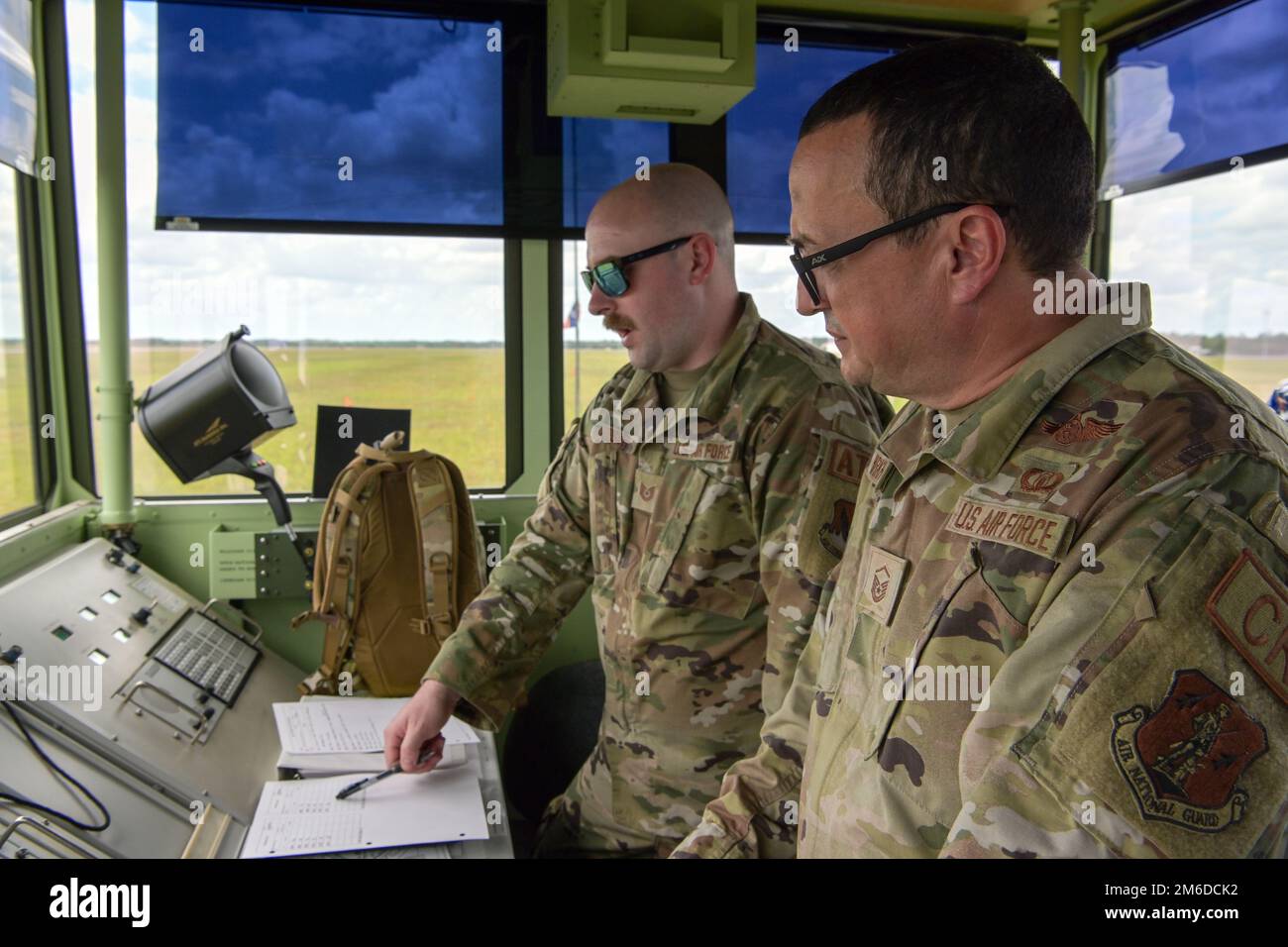 U.S. Air Force Tech. Sgt. Benjamin Seger, an air traffic control ...