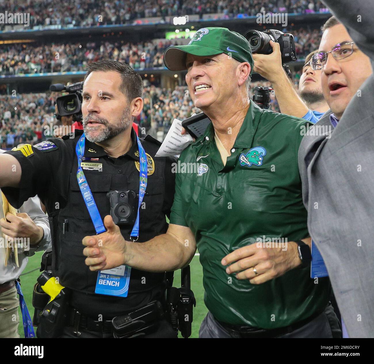 Arlington, TX, USA. 2nd Jan, 2023. Tulane head coach Willie Fritz ...