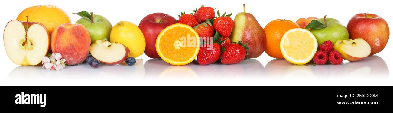 Fruits collection apple apples orange berries fresh fruit isolated on ...