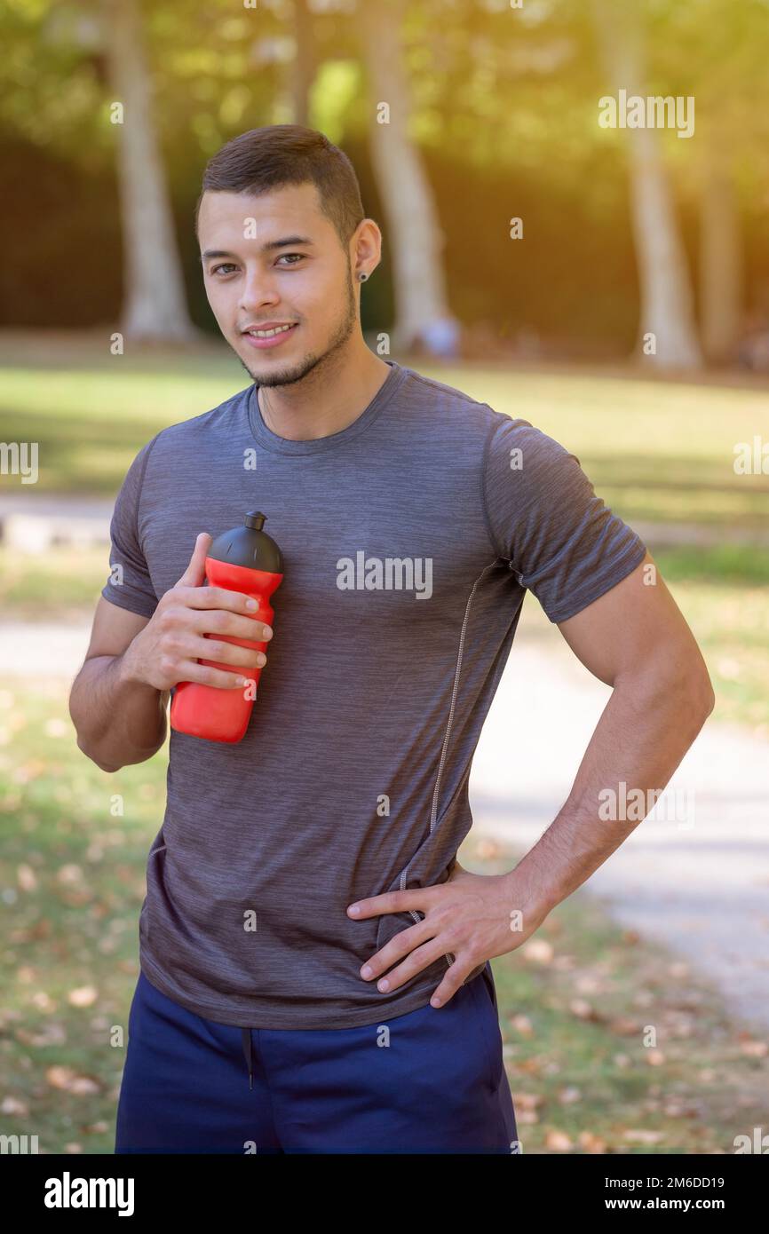 Man running smiling outside hi-res stock photography and images - Alamy