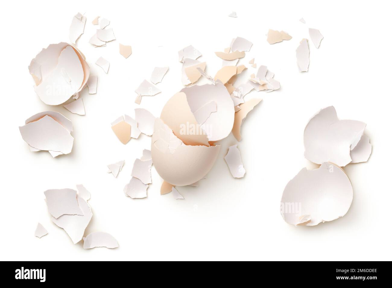 Egg Shells Isolated On White Background Stock Photo - Alamy