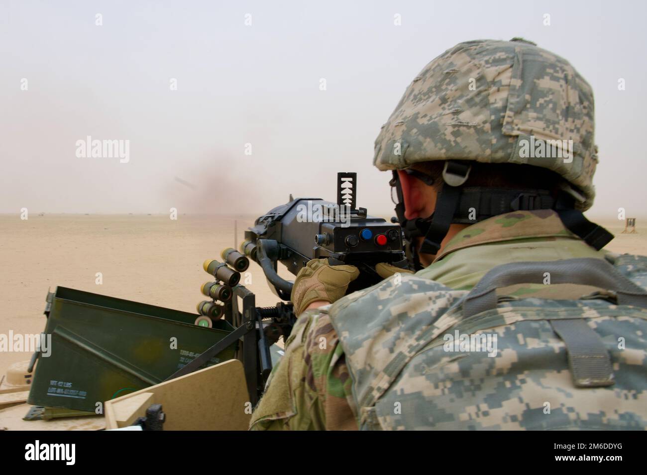 A U.S. Airman shoots a grenade with an MK47 MOD 0 automatic grenade ...