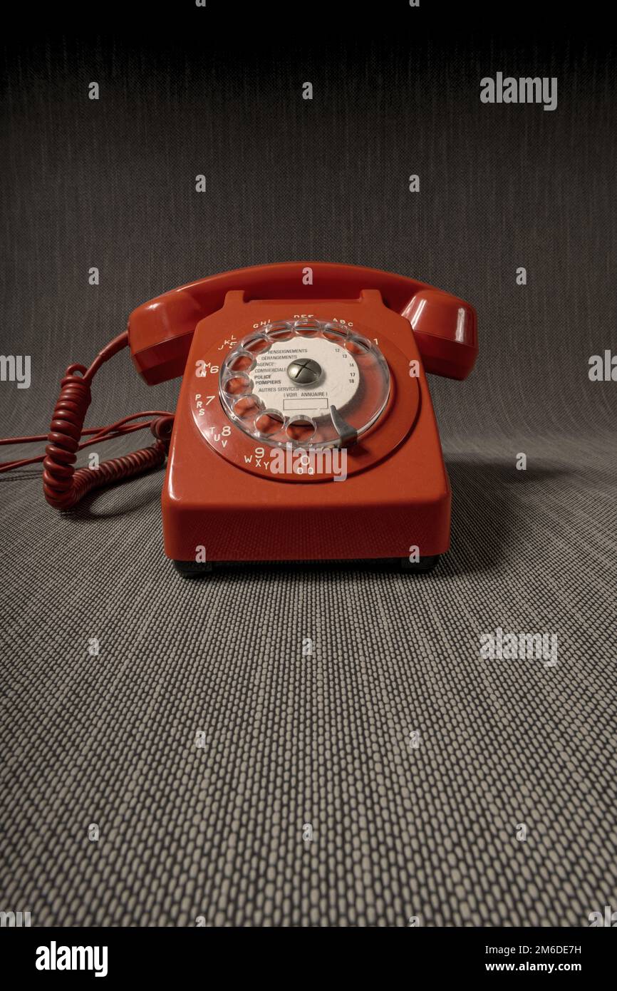 1960 RED TELEPHONE Stock Photo - Alamy