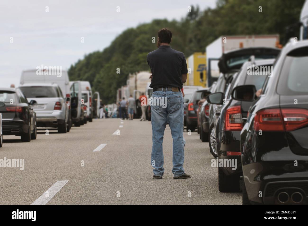 Man traffic jam car road hi-res stock photography and images - Alamy