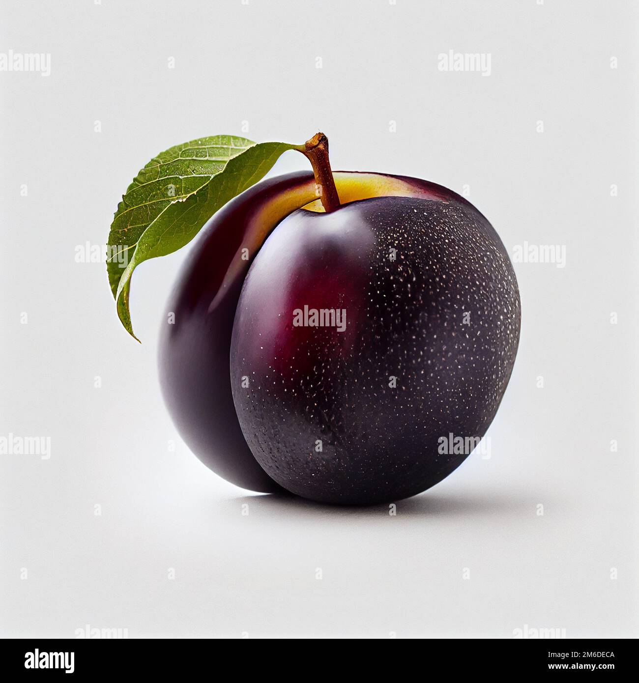 Plum fruit isolated on white background Stock Photo - Alamy