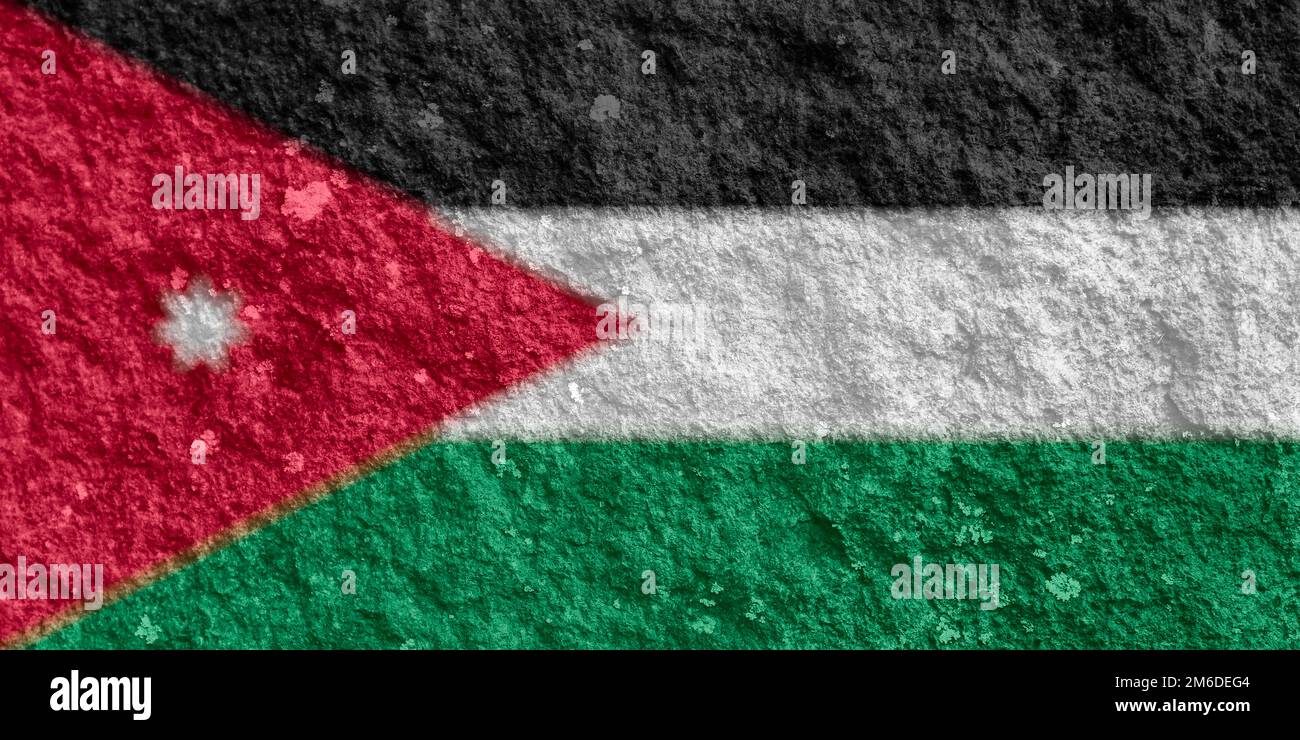Jordan flag texture as background Stock Photo - Alamy