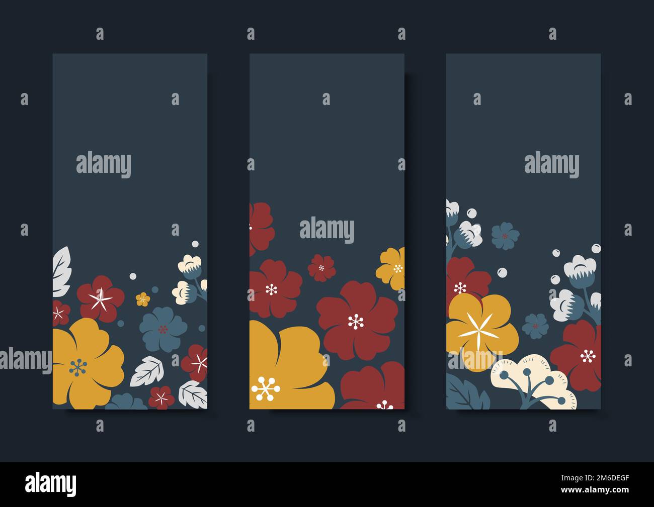 Flowers border rectangle card template vector Stock Vector Image & Art ...