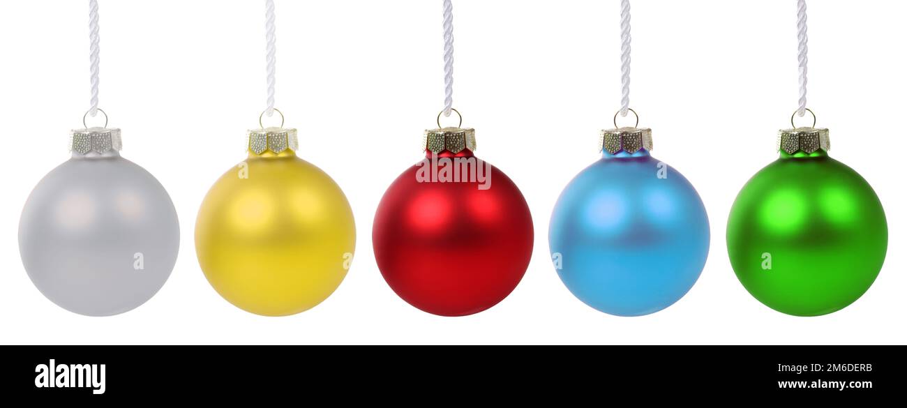 Colorful balls on christmas Cut Out Stock Images & Pictures - Alamy