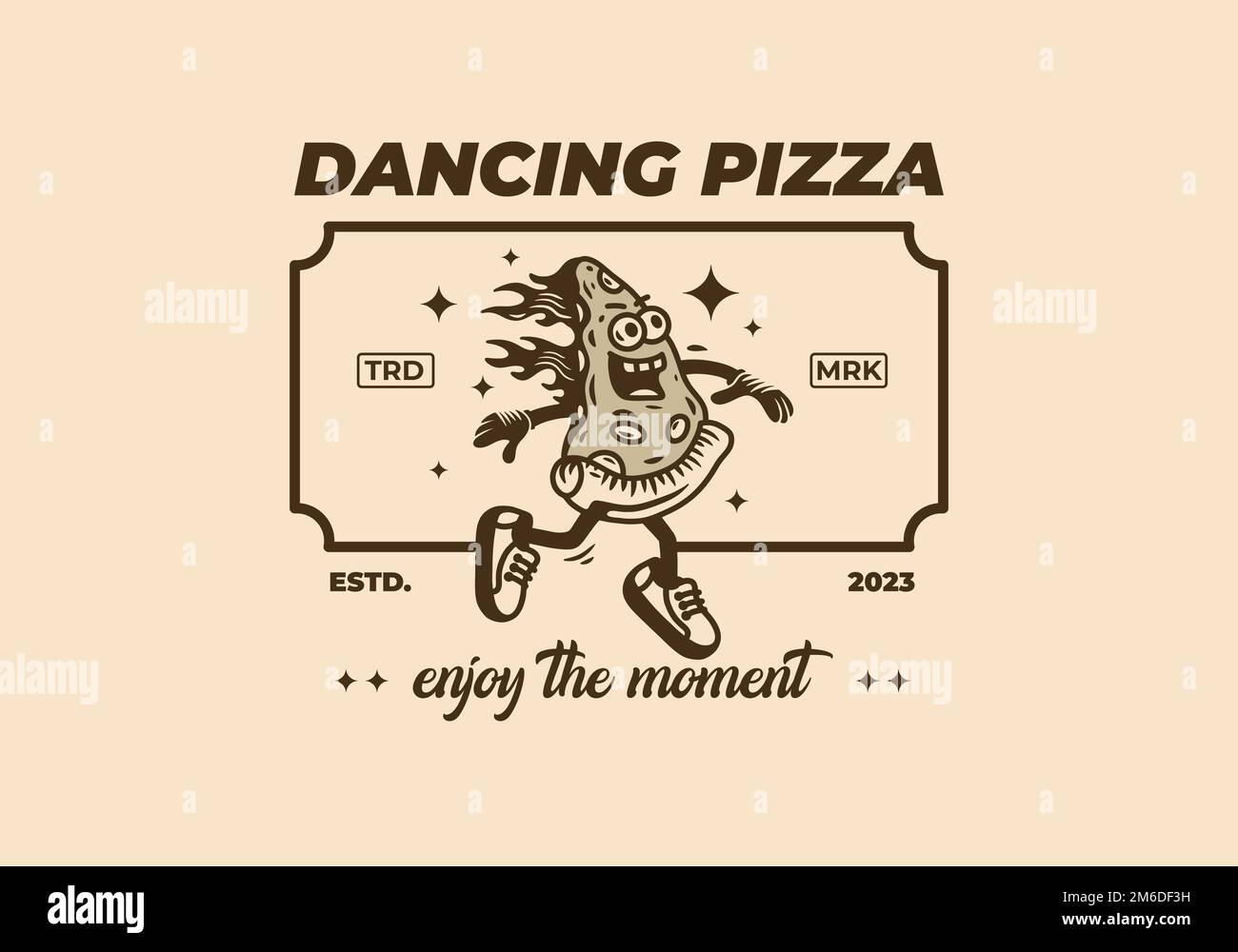 Mascot illustration design of a dancing pizza Stock Vector Image & Art ...