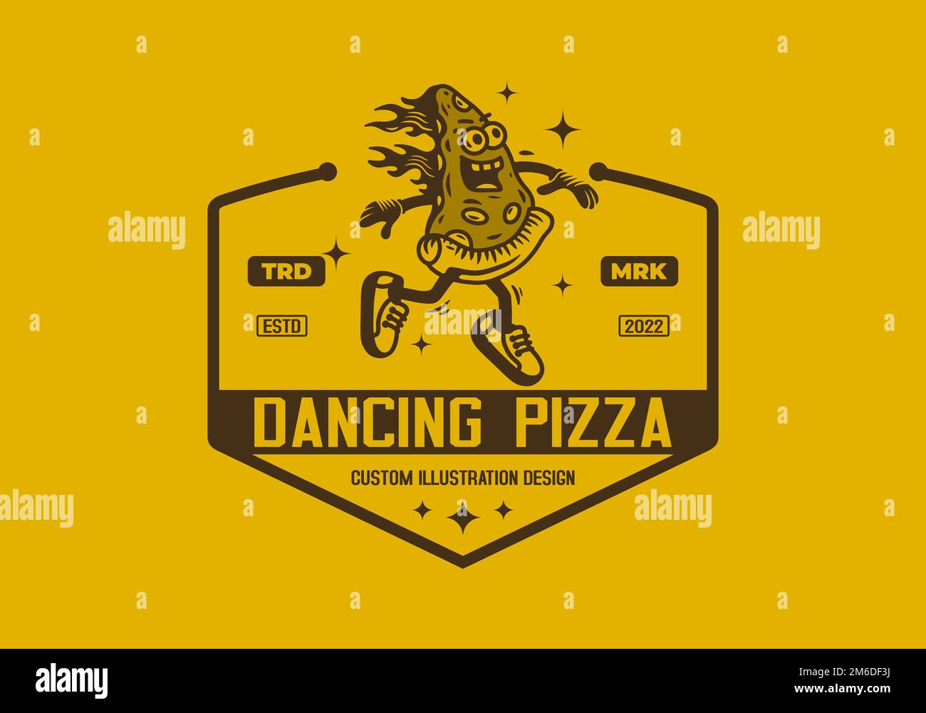 Mascot illustration design of a dancing pizza Stock Vector Image & Art ...