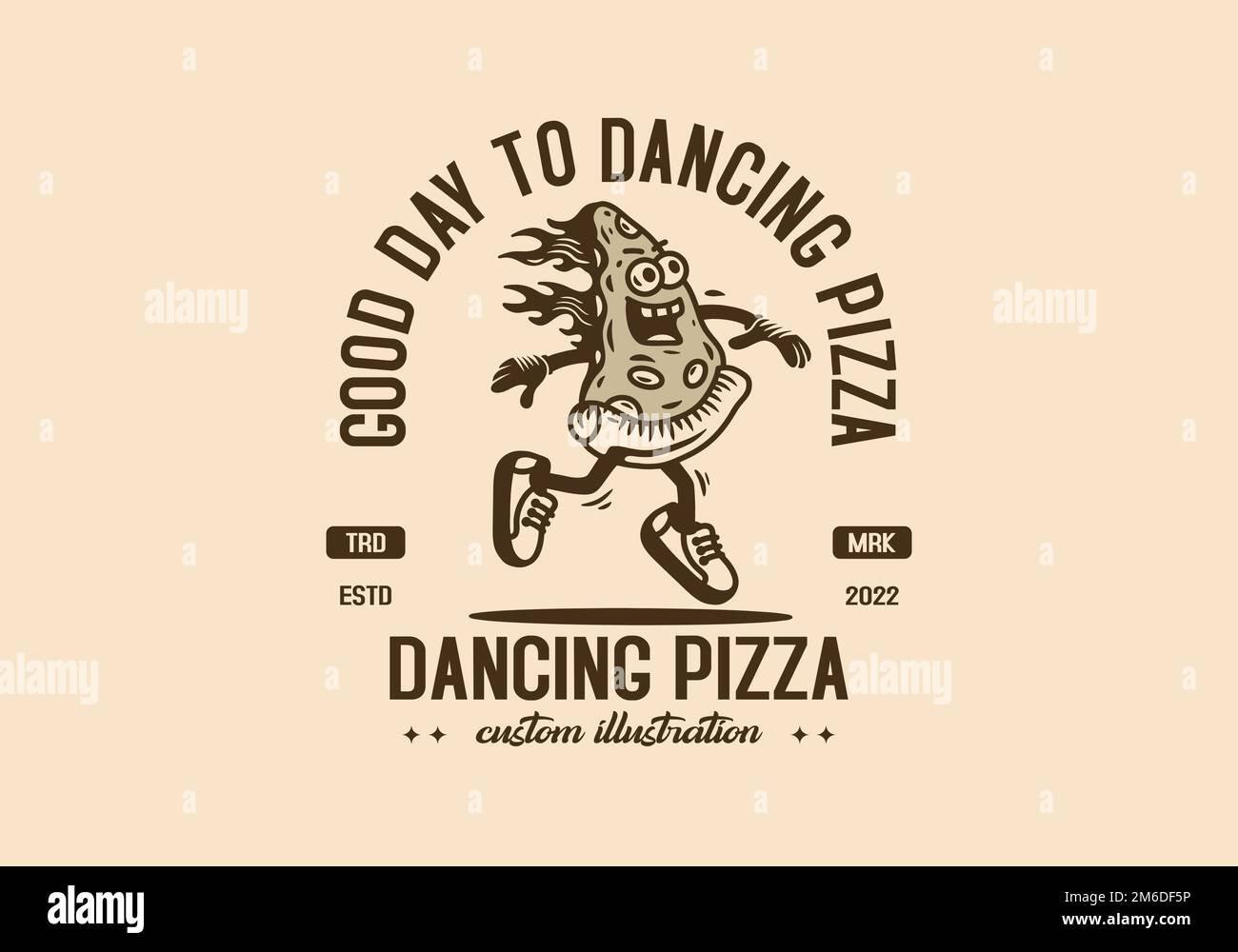 Mascot illustration design of a dancing pizza Stock Vector Image & Art ...